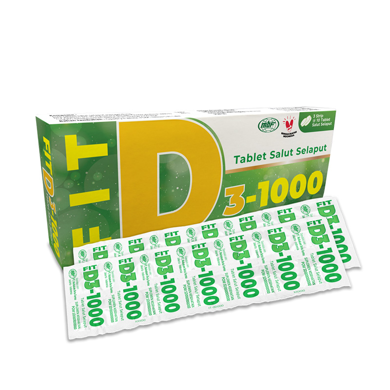 Jual Fit D3-1000 Box (3 Strip @ 10 Tablet) - HBHoz